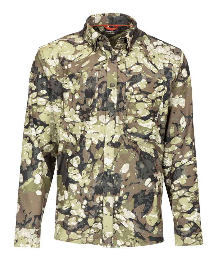 Simms Double Haul Shirt riparian camo