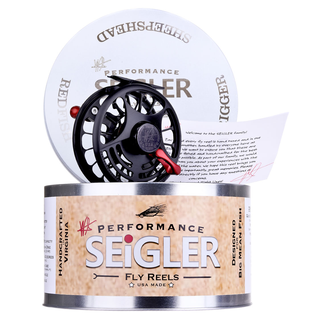 Seigler Fly Reel black & red | Reels | Fly Reels | adh-fishing