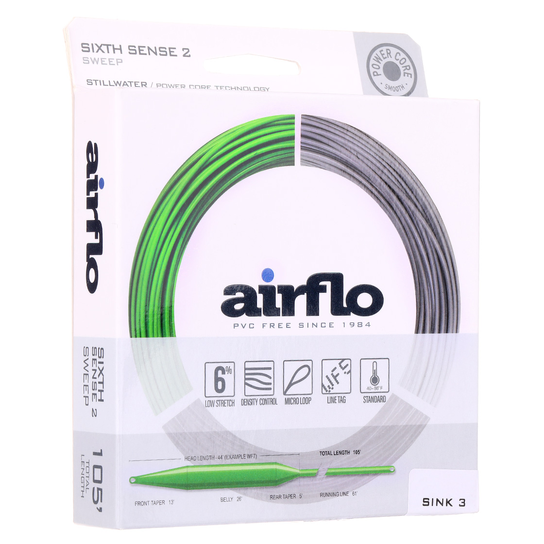 Airflo Sixth Sense 2 - Sweep - Fishfinder Sink 3 - Sink 1,5 Fly Line Dark Olive | WF ...