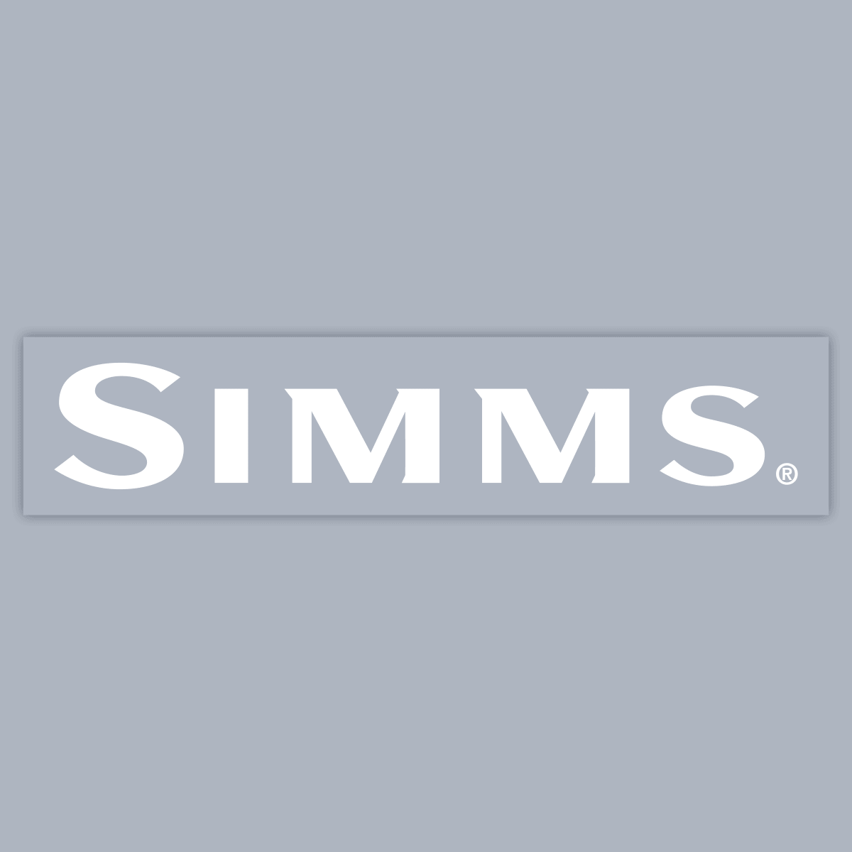 Simms Logo white on clear back Sticker 28 cm | Sticker | Print ...