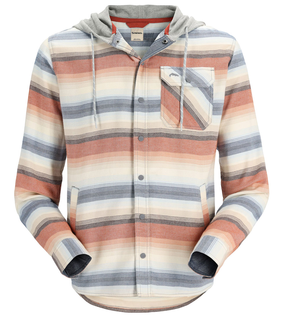 Simms Santee Flannel Hoody multicolored stripes | Shirts | Shirts and ...