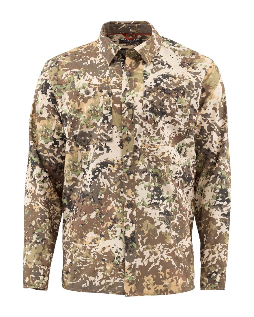 Simms Double Haul LS Shirt river camo