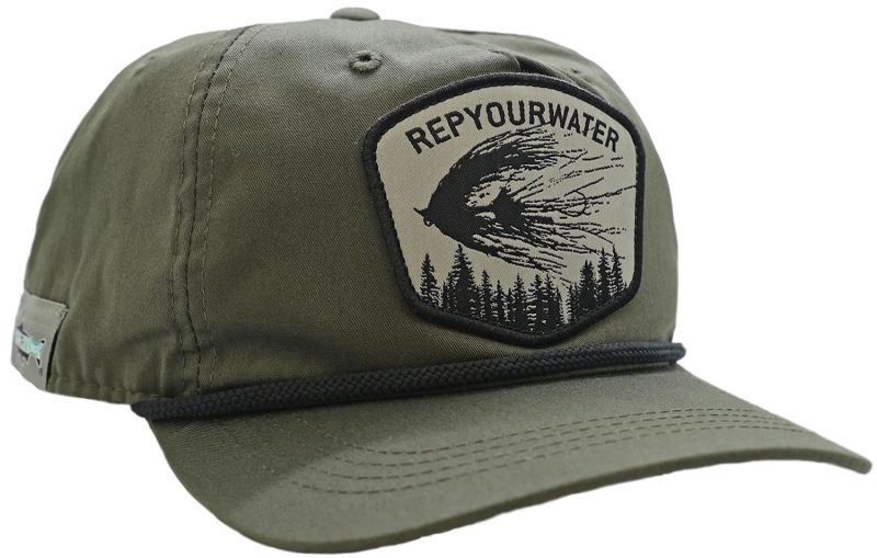 RepYourWater Brimmed Hat Grizzly Trout Cap | P-31044