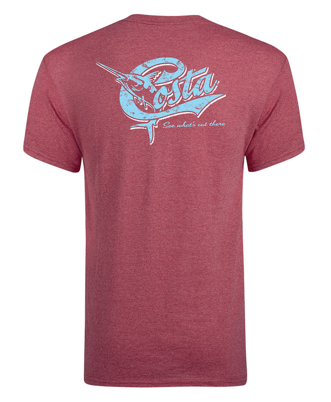 Costa Retro T-Shirt heather cardinal
