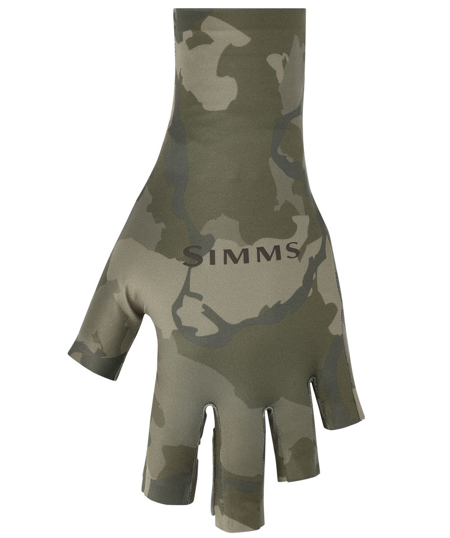 Simms Solarflex No-Finger Sunglove cloud camo grey