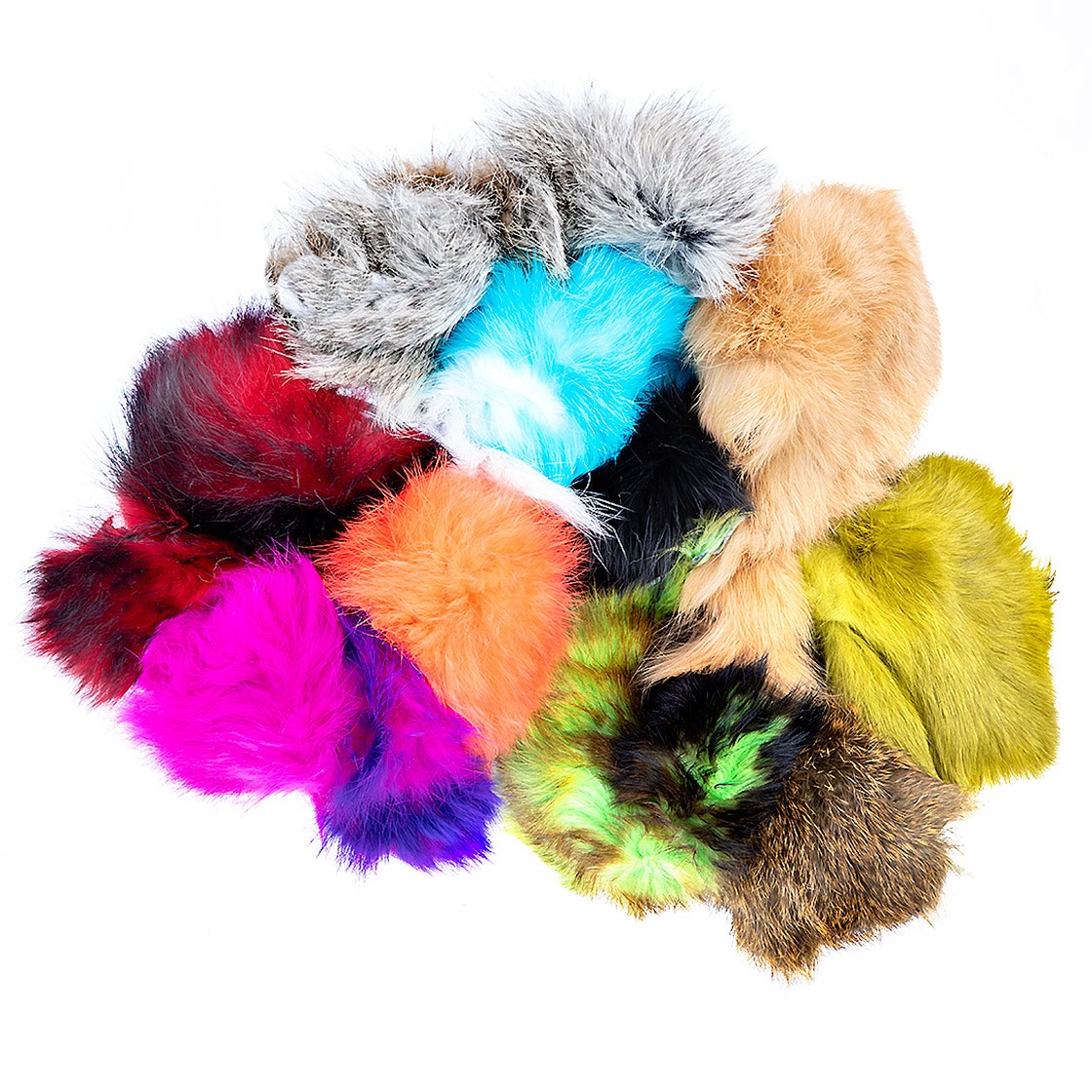 Hareline Rabbit Hide Pieces Variety Pack
