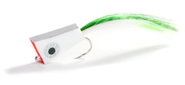 H2O Streamer - NYAP Not your average popper white/chartreuse | 6/0 | P ...